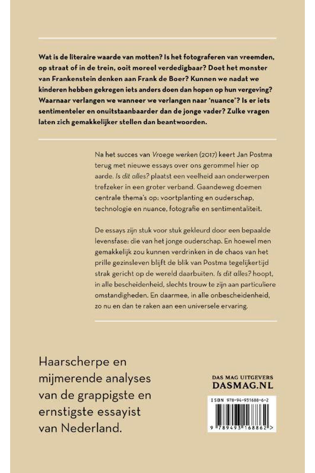 Jan Postma Is dit alles? kopen? | Morgen in huis | wehkamp