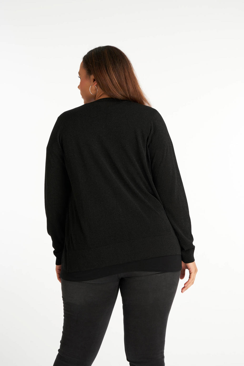 MS Mode vest met glitters zwart | wehkamp