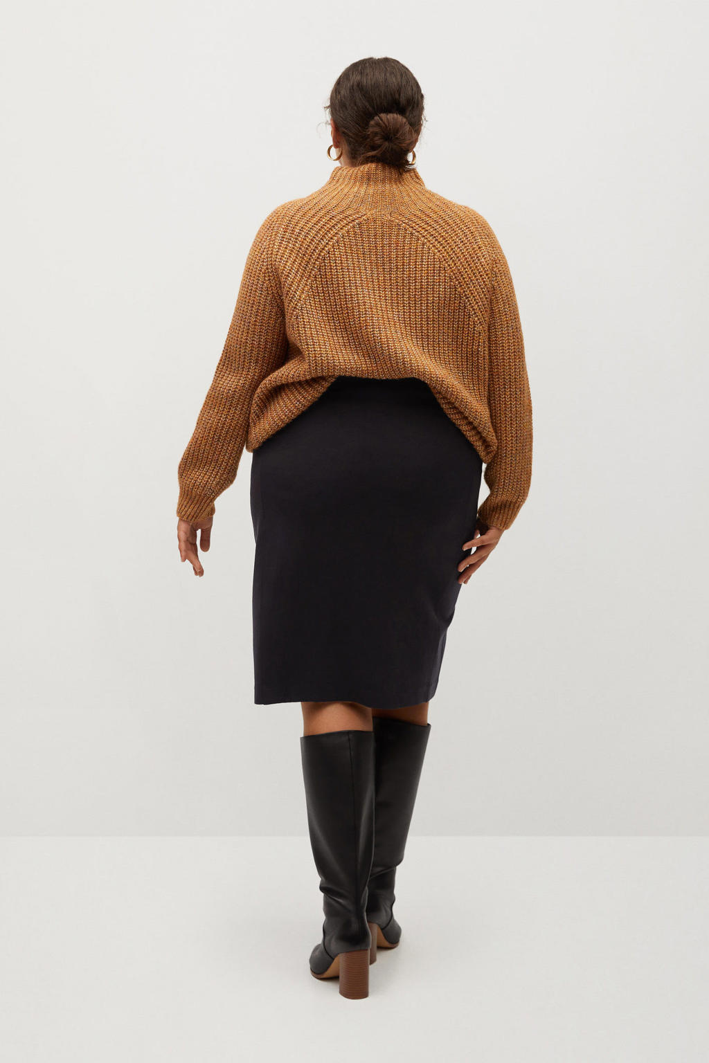 Mango Plus Size rok zwart | wehkamp