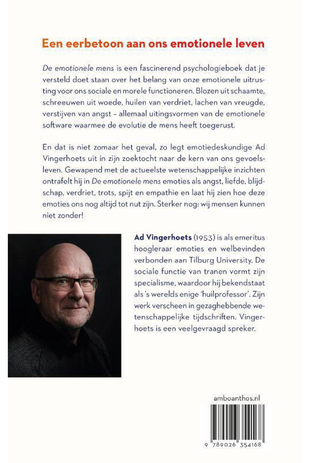 Ad Vingerhoets De emotionele mens | wehkamp