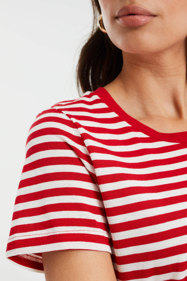 WE Fashion gestreept T-shirt rood/wit | wehkamp