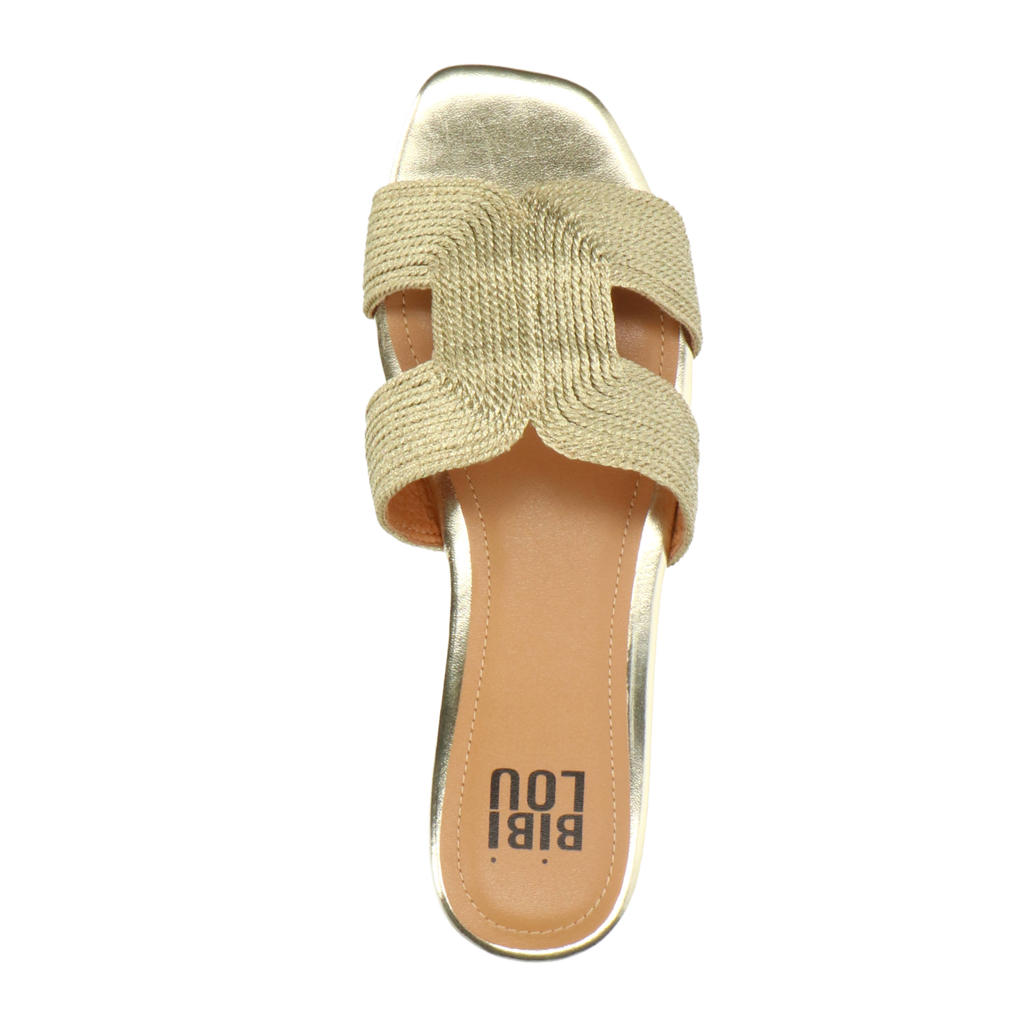 Bibi Lou Sponge Cake slippers goud | wehkamp
