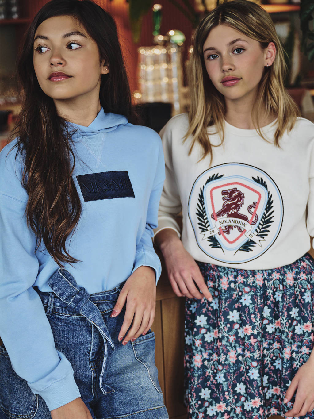 NIK&NIK gebloemde rok Tilda Cissy groen/roze | wehkamp