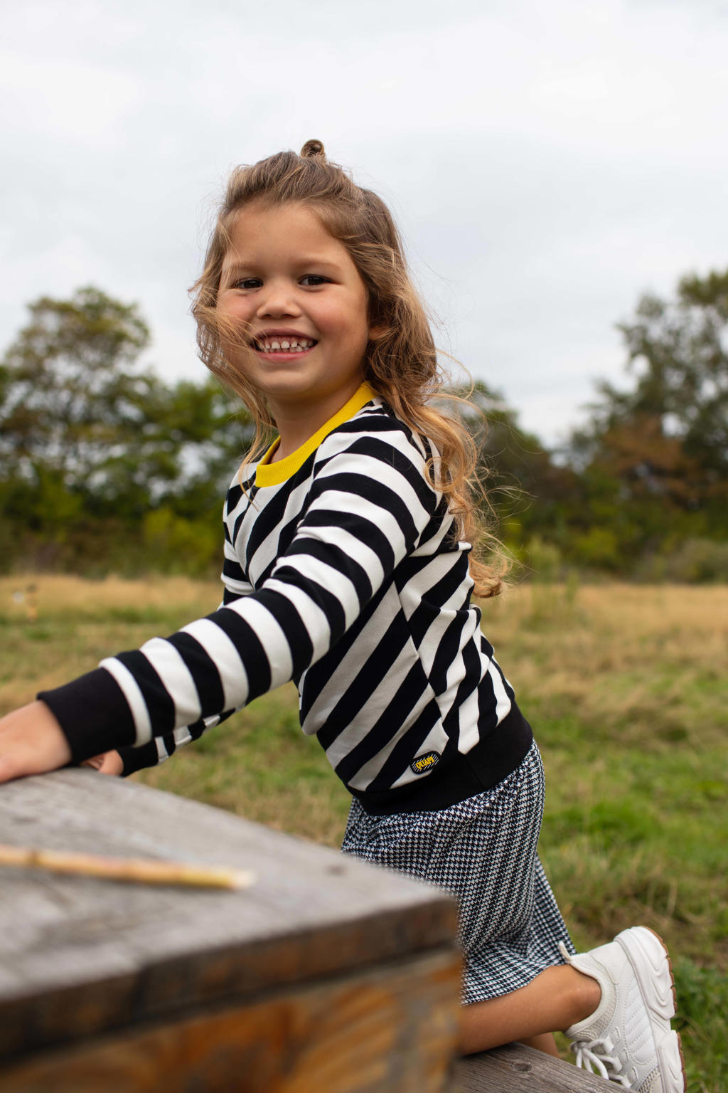 Quapi Girls gestreepte sweater Fenna zwart/wit | wehkamp