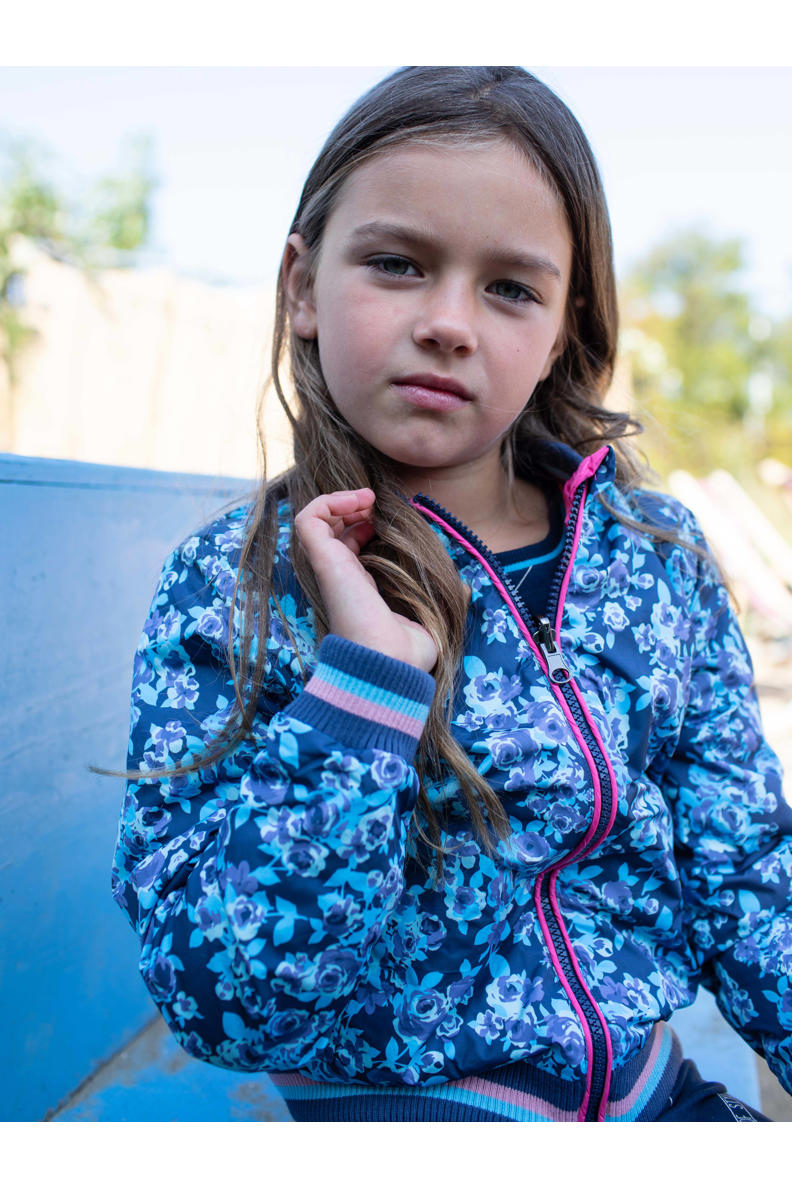 Quapi Girls reversible bomberjack zomer Fam met all over print fuchsa ...