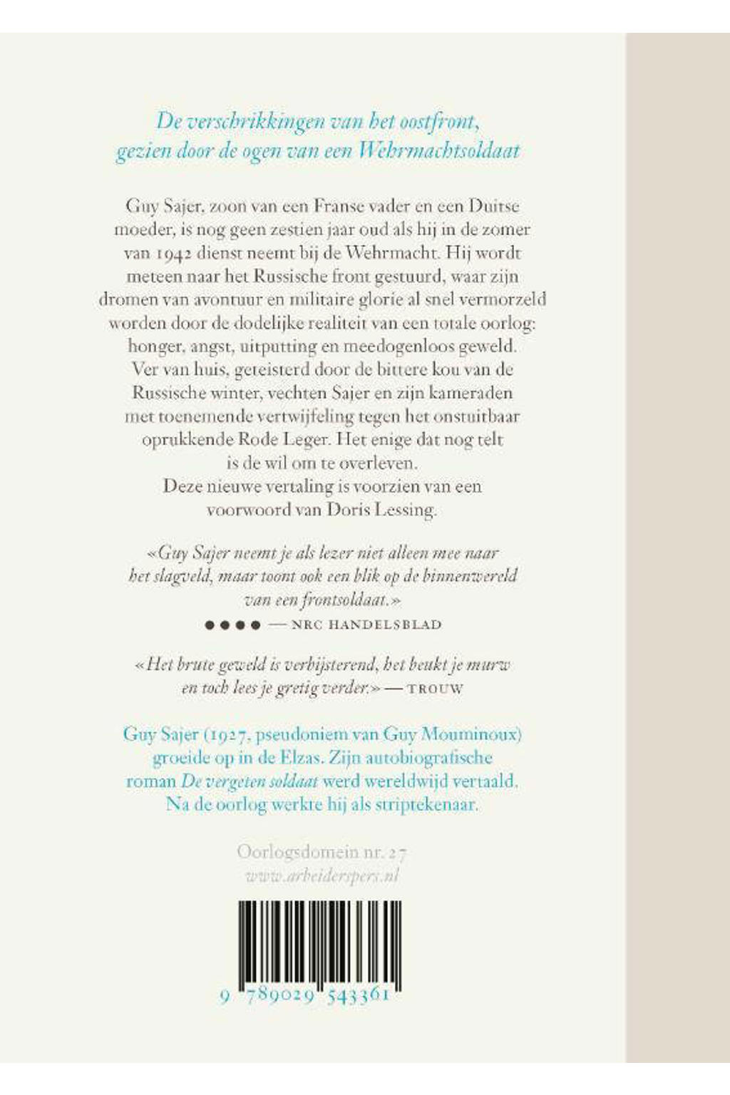 Guy Sajer Oorlogsdomein: De vergeten soldaat | wehkamp