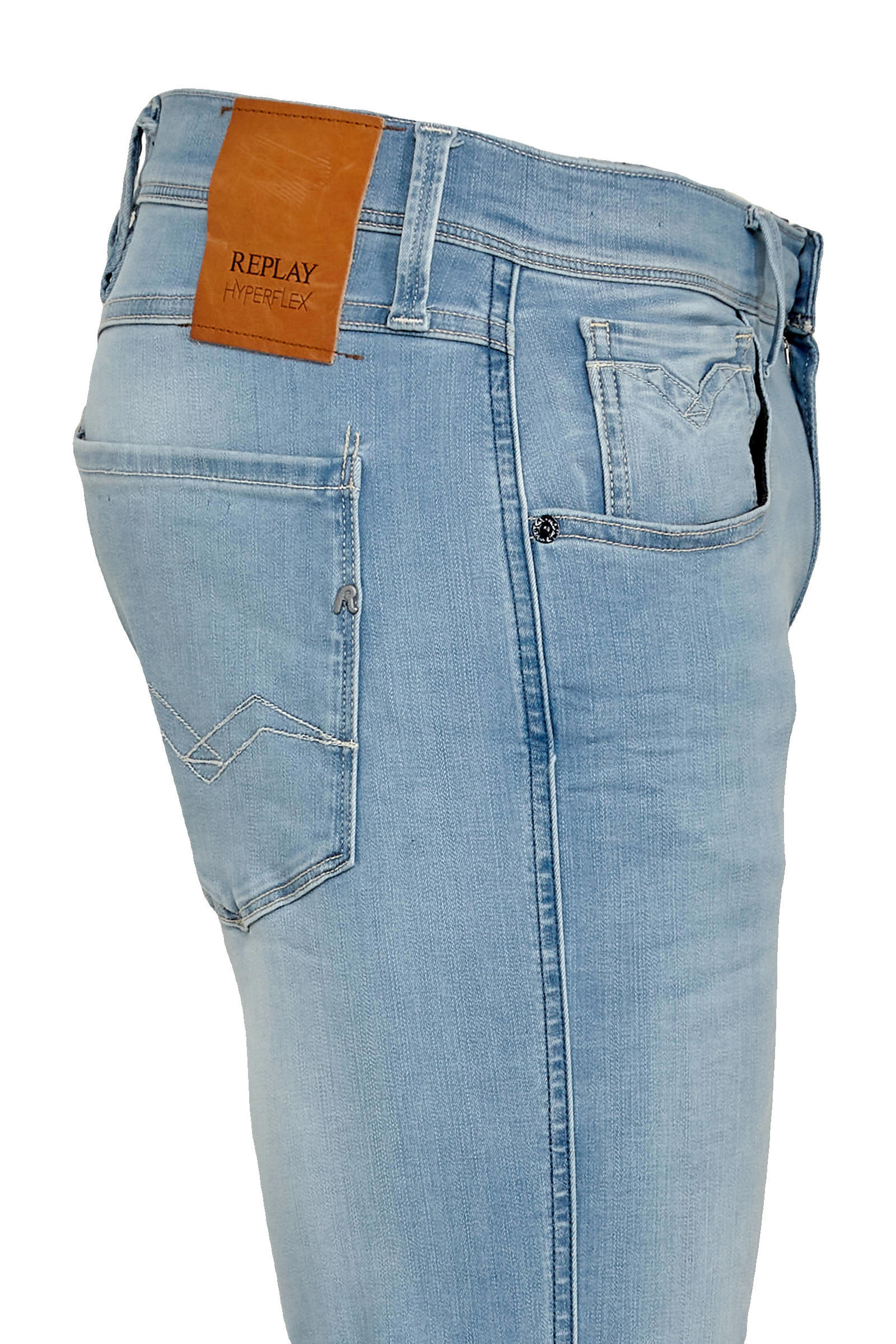 REPLAY slim fit jeans Anbass Hyperflex light blue | wehkamp