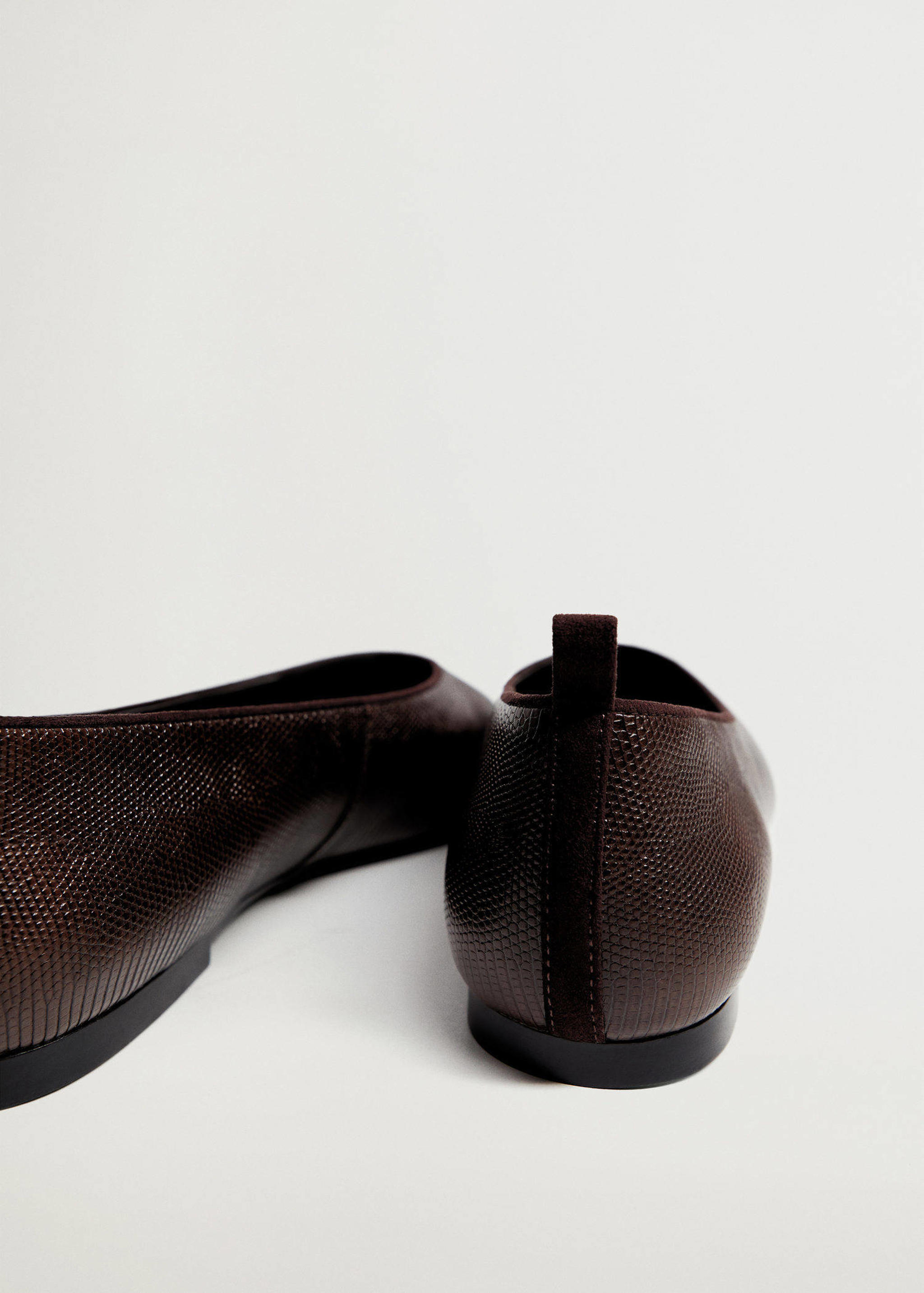 Mango ballerina's met slangenprint donkerbruin | wehkamp