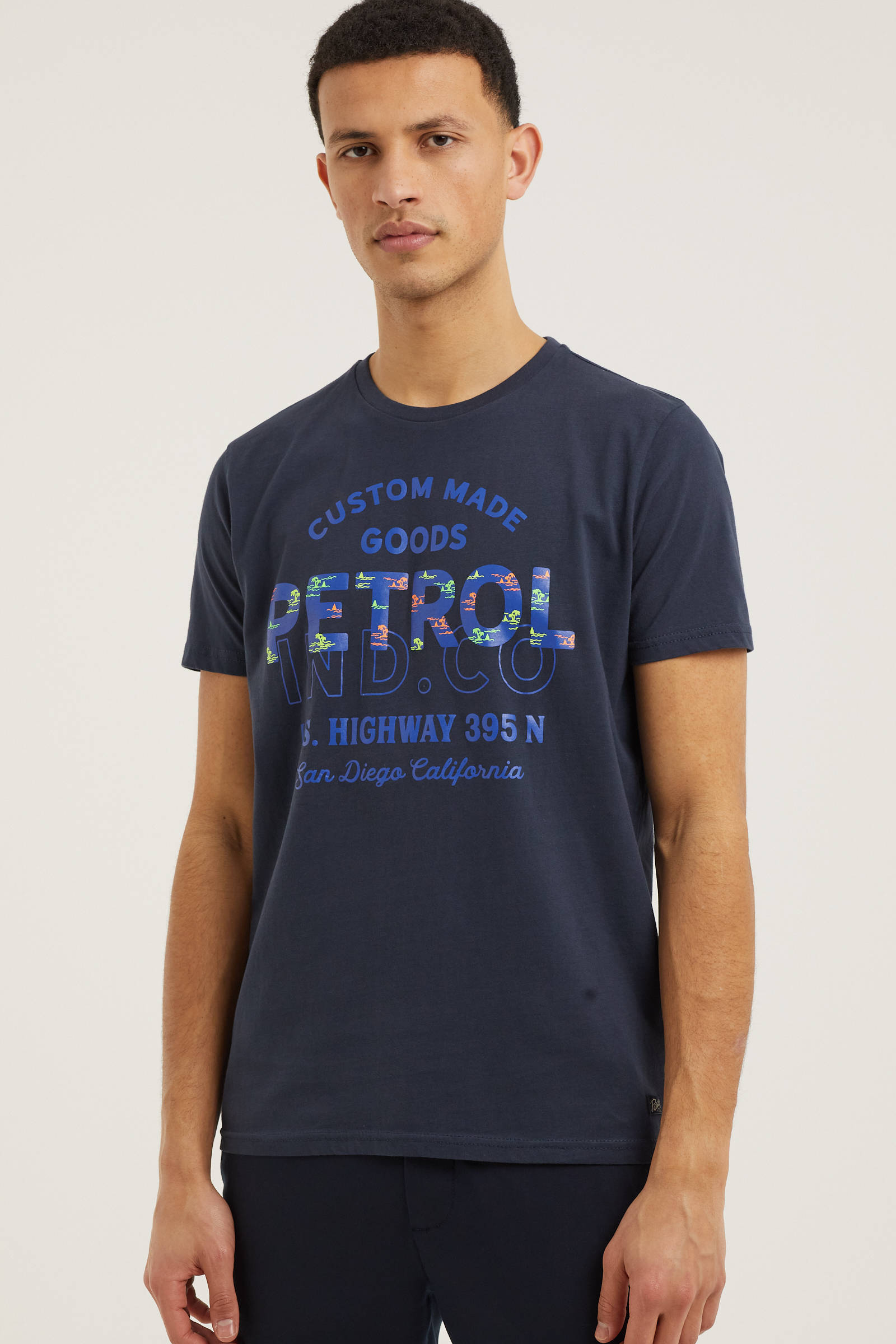 Petrol Industries T-shirt met logo donkerblauw | wehkamp