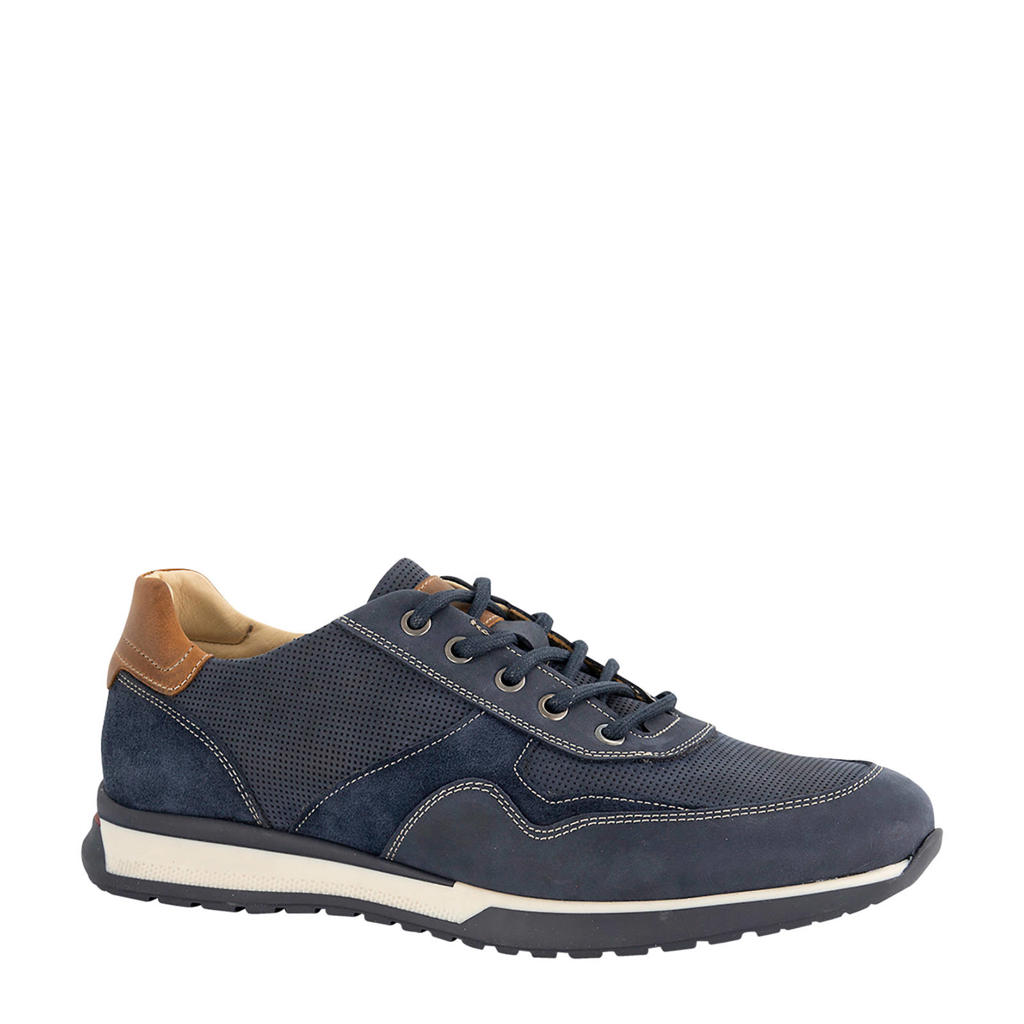 Gallus leren sneakers blauw | wehkamp