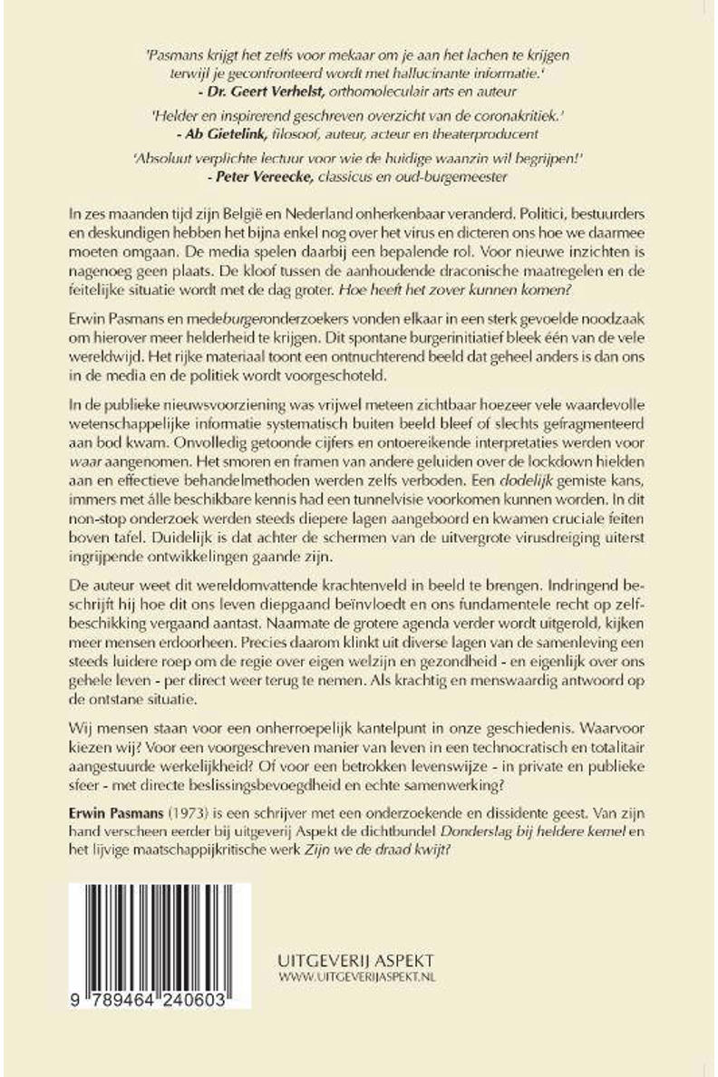 Erwin Pasmans De Coronaplandemie | wehkamp