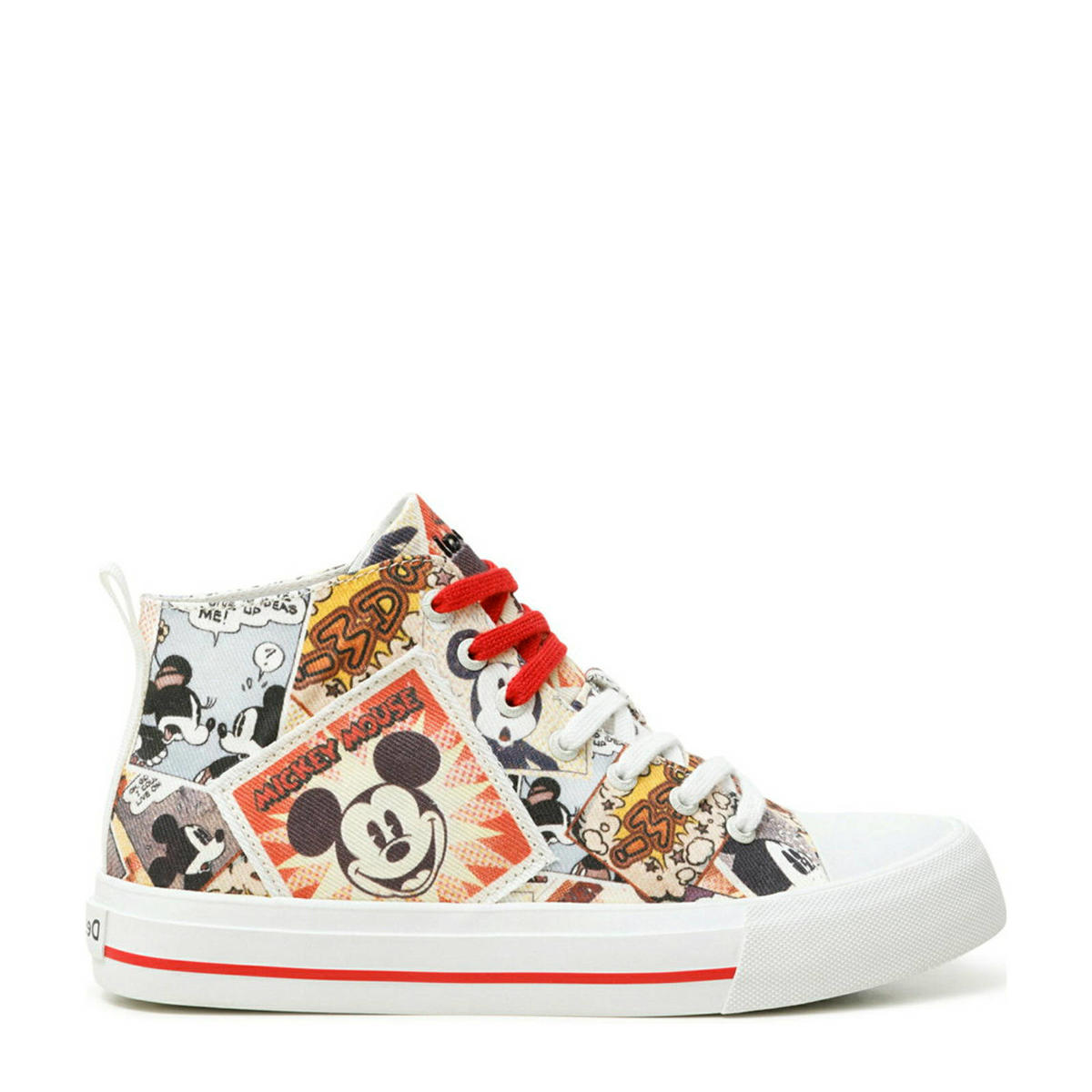 Desigual Mickey Mouse hoge sneakers wit/multi | wehkamp