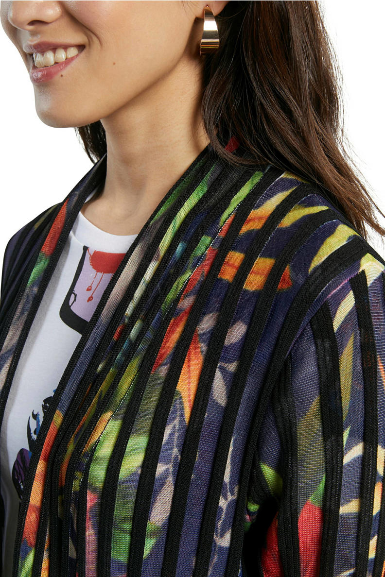 Desigual vest met all over print zwart/multi | wehkamp