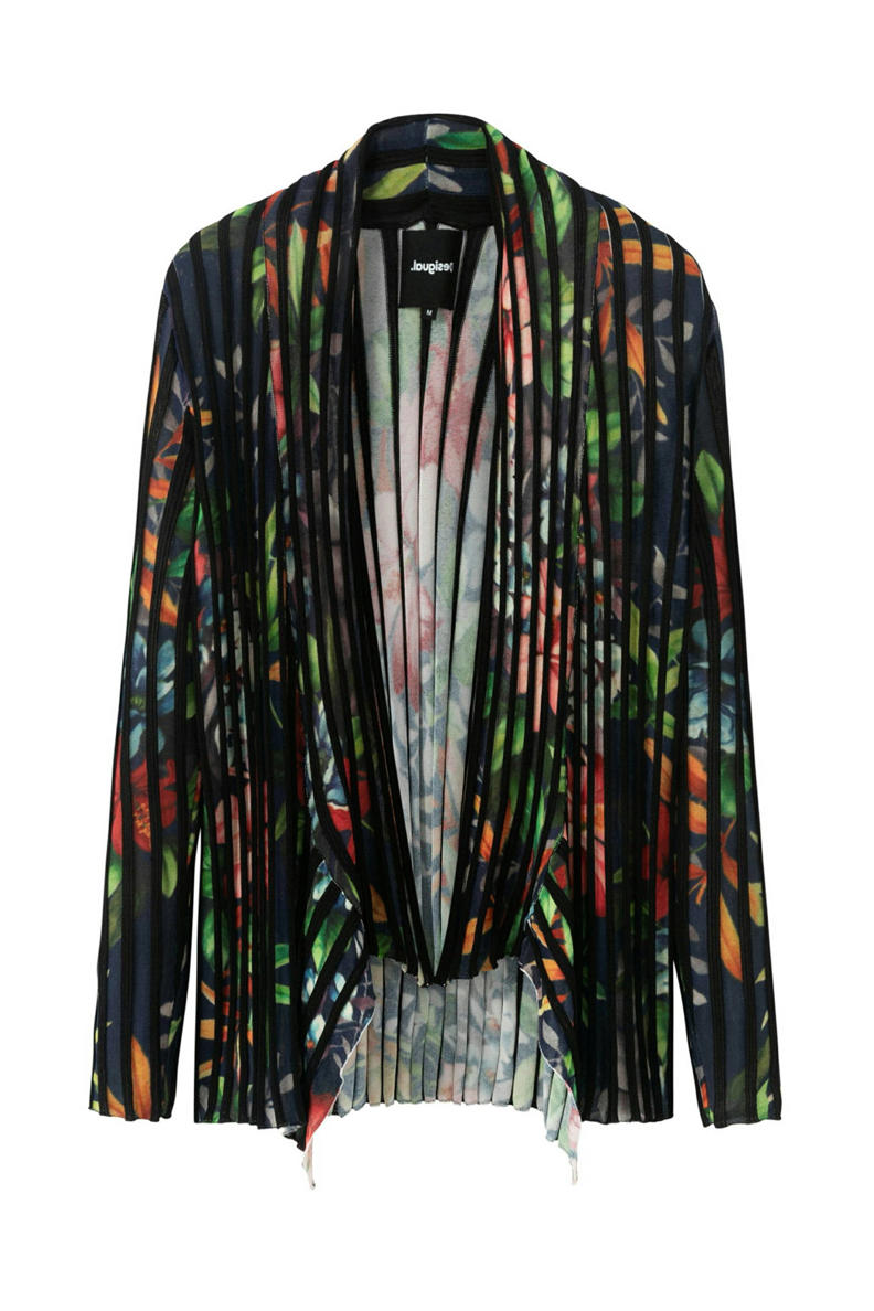 Desigual vest met all over print zwart/multi | wehkamp