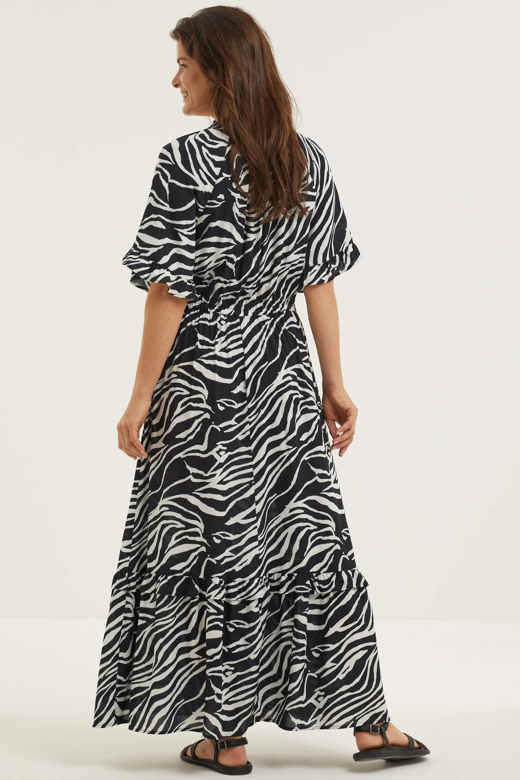 Imagine maxi jurk met zebraprint zwart/wit | wehkamp