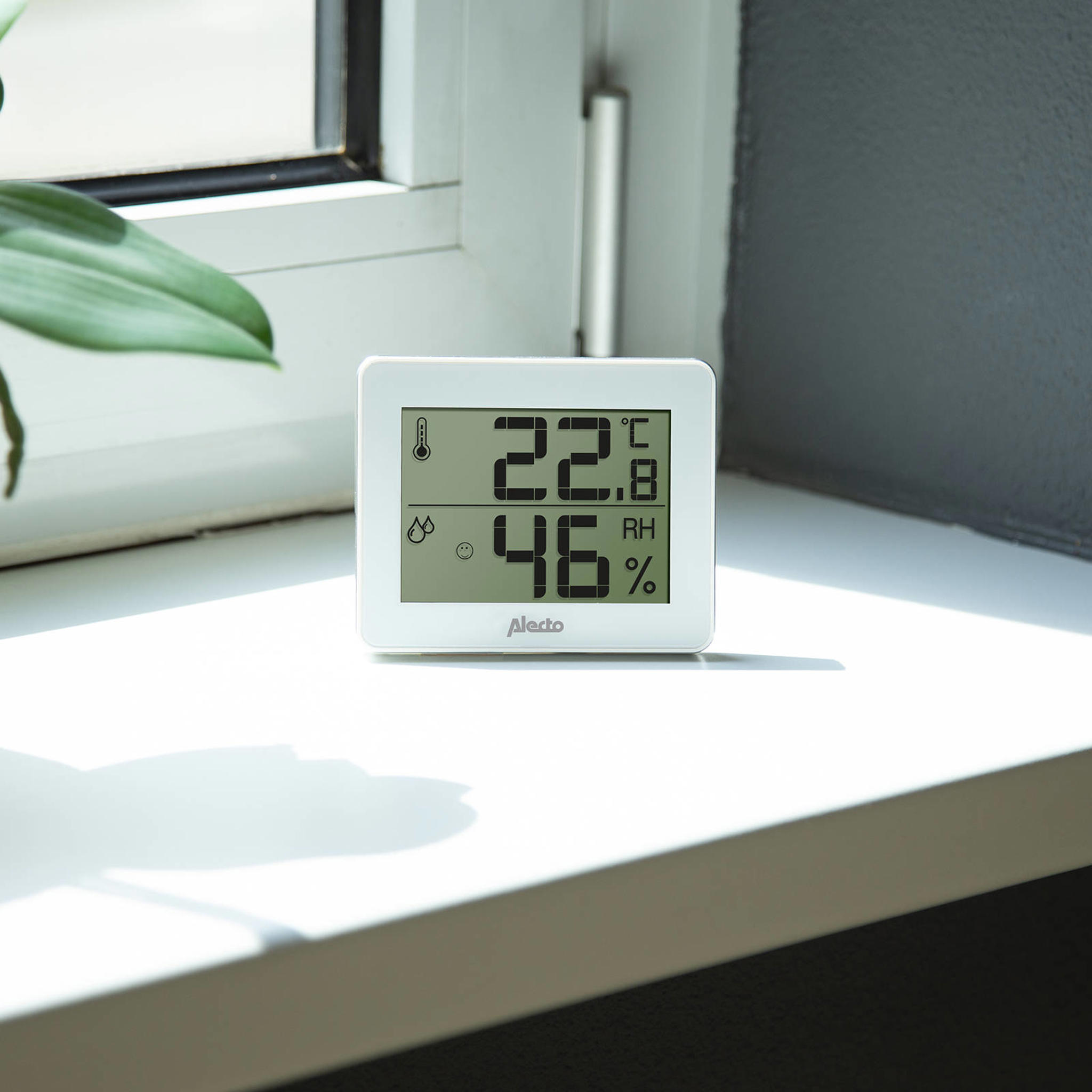 Alecto WS-55 thermometer/hygrometer - wit/zilver | wehkamp