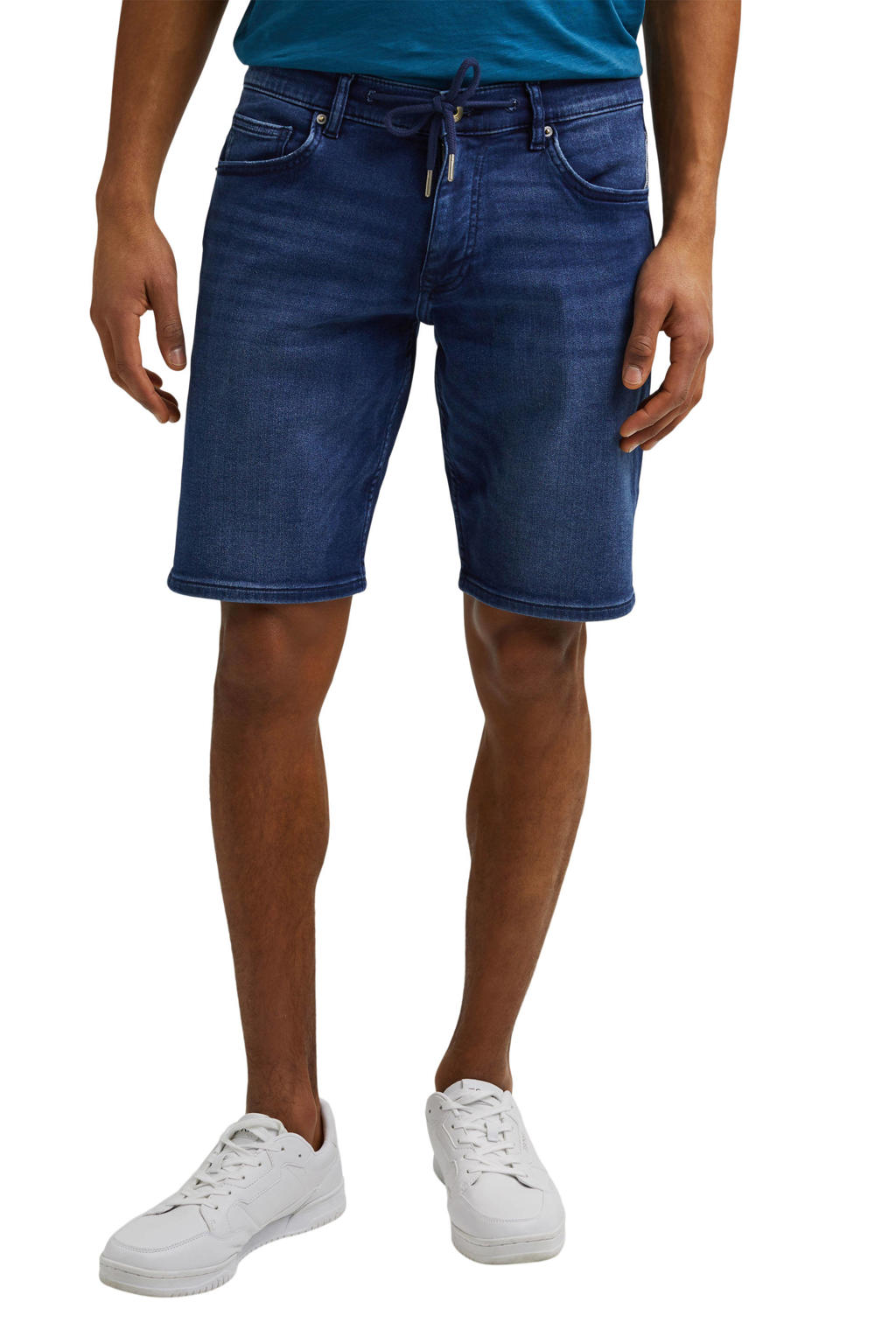 edc Men regular fit jog denim short blue medium wash | wehkamp