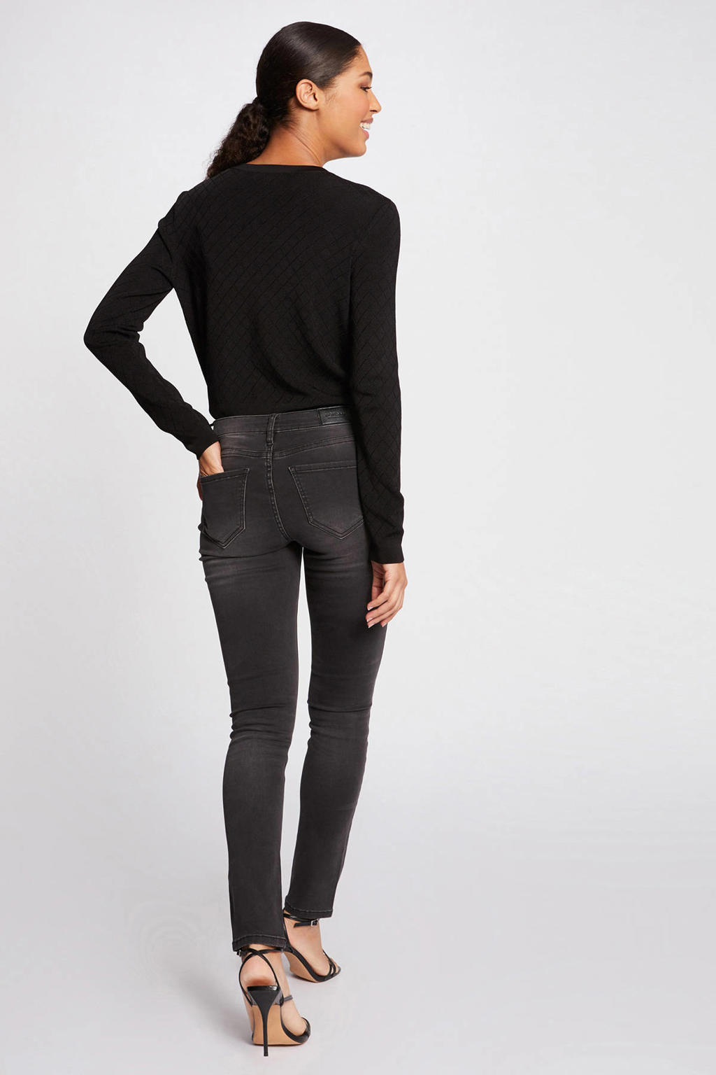 Morgan skinny jeans zwart | wehkamp