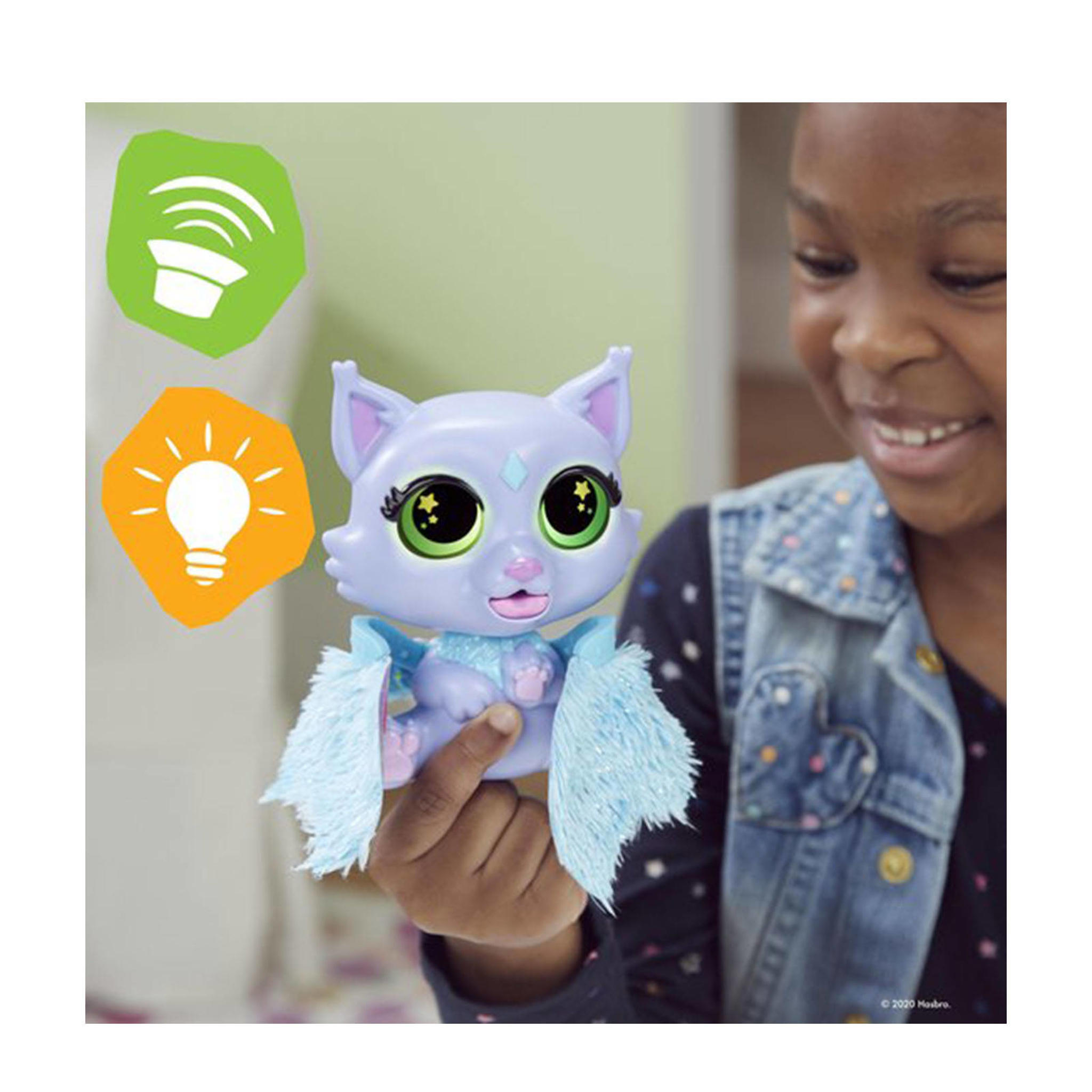 FurReal Friends Feeding Fantasy Flitter de Kitten interactieve knuffel ...