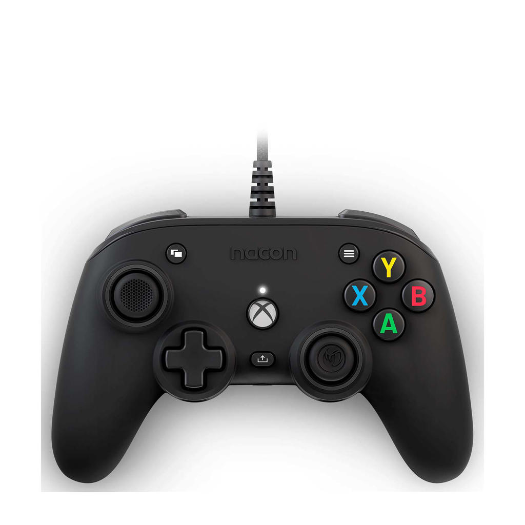 Nacon Pro Compact Controller Xbox One/Series X|S/PC (Zwart) | wehkamp