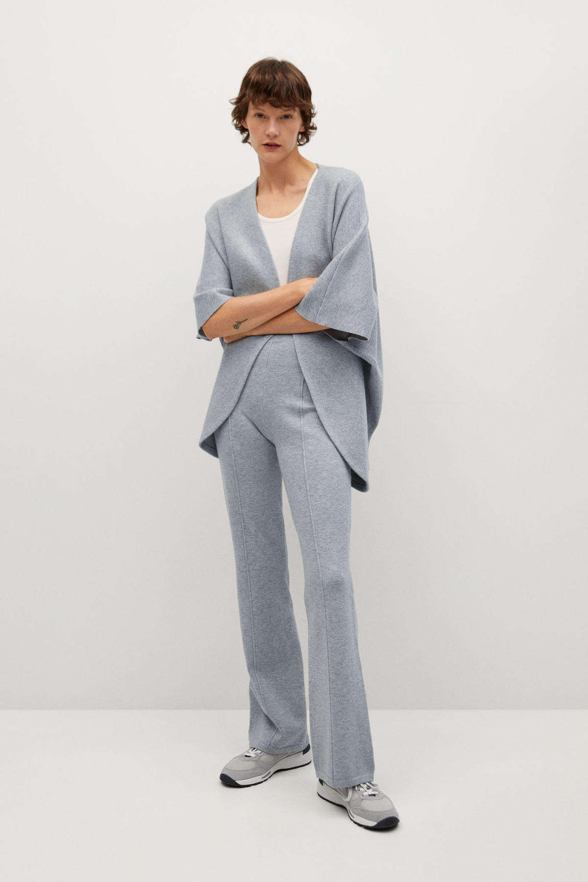 Mango vest grijsblauw | wehkamp