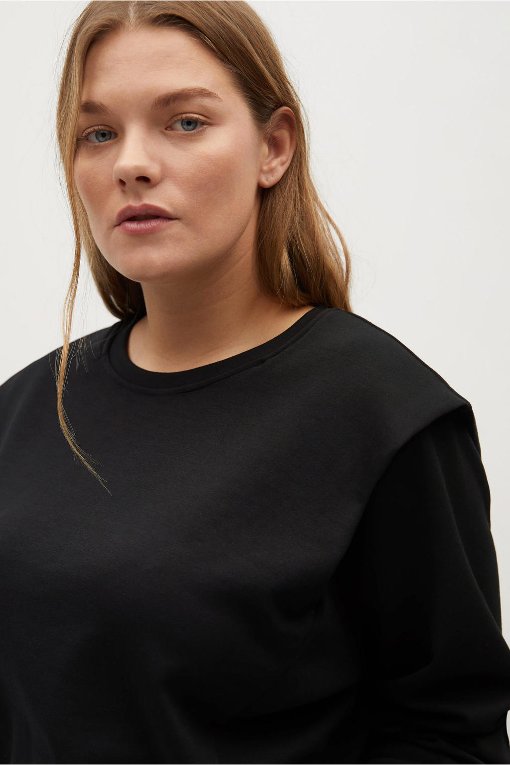 Mango Plus Size sweater zwart | wehkamp