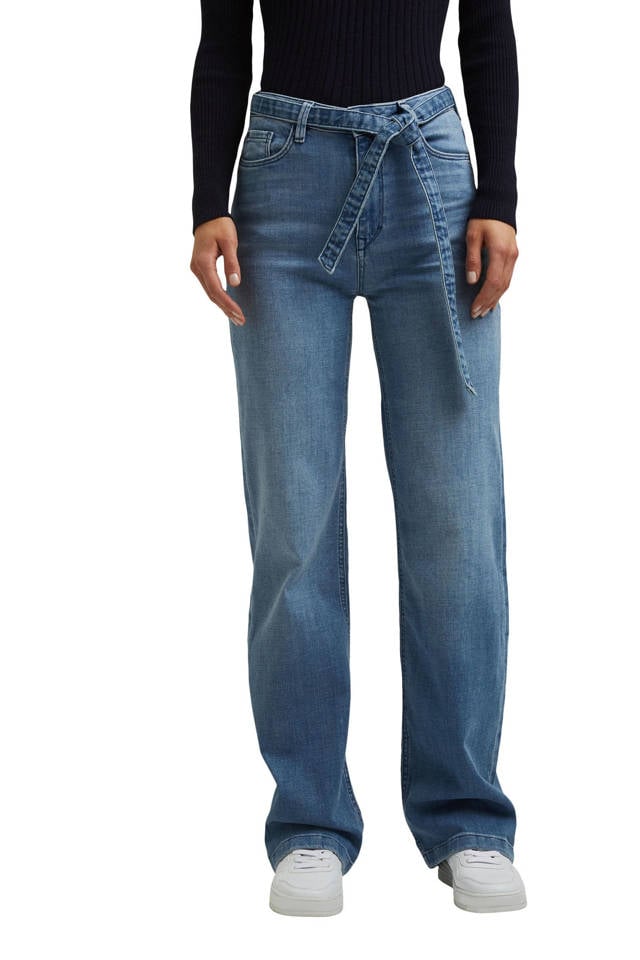 ESPRIT Women Casual high waist loose fit jeans met biologisch katoen ...
