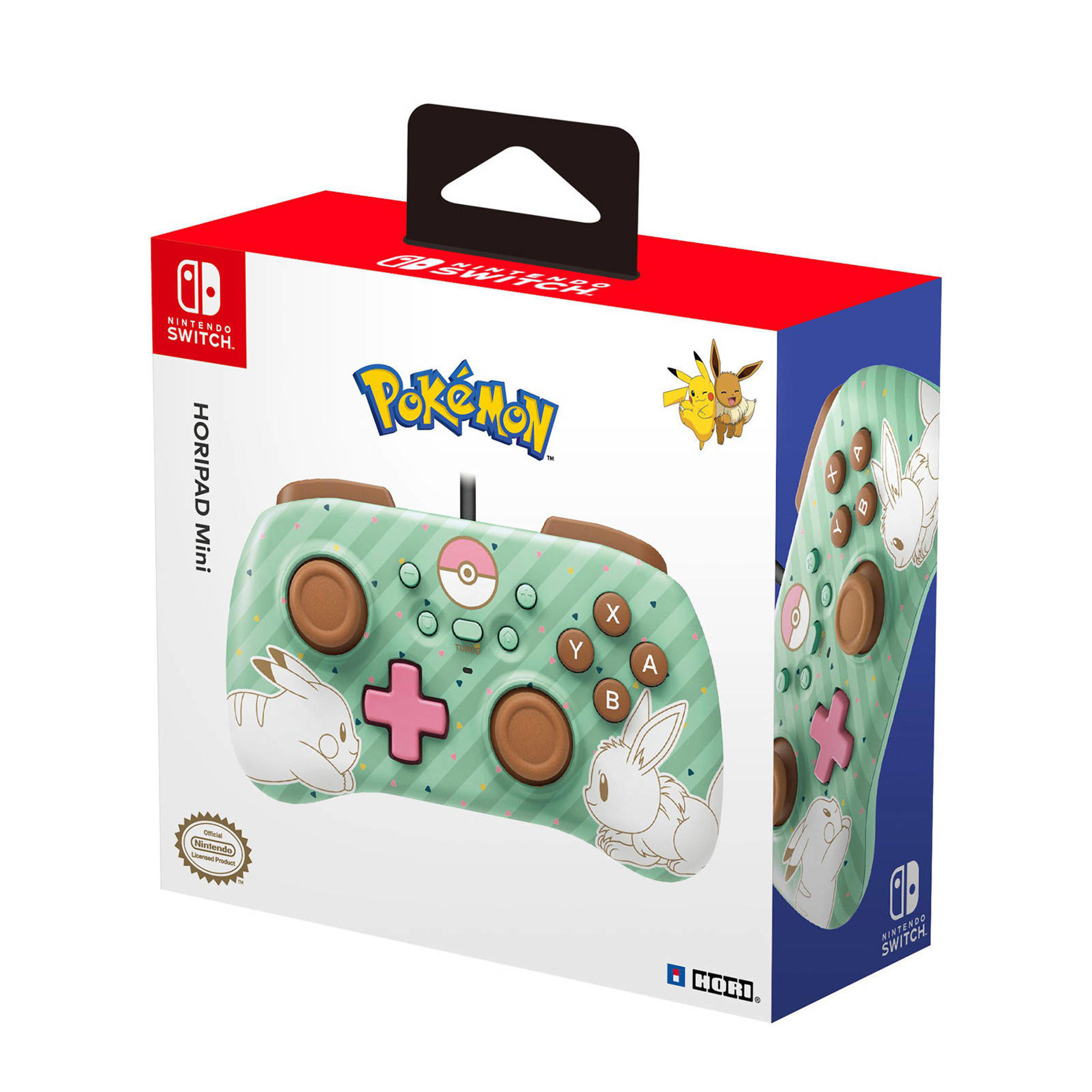 Hori bedrade controller Mini Nintendo Switch (Pikachu Eevee) | wehkamp