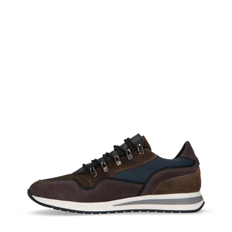 Manfield suède sneakers bruin | wehkamp