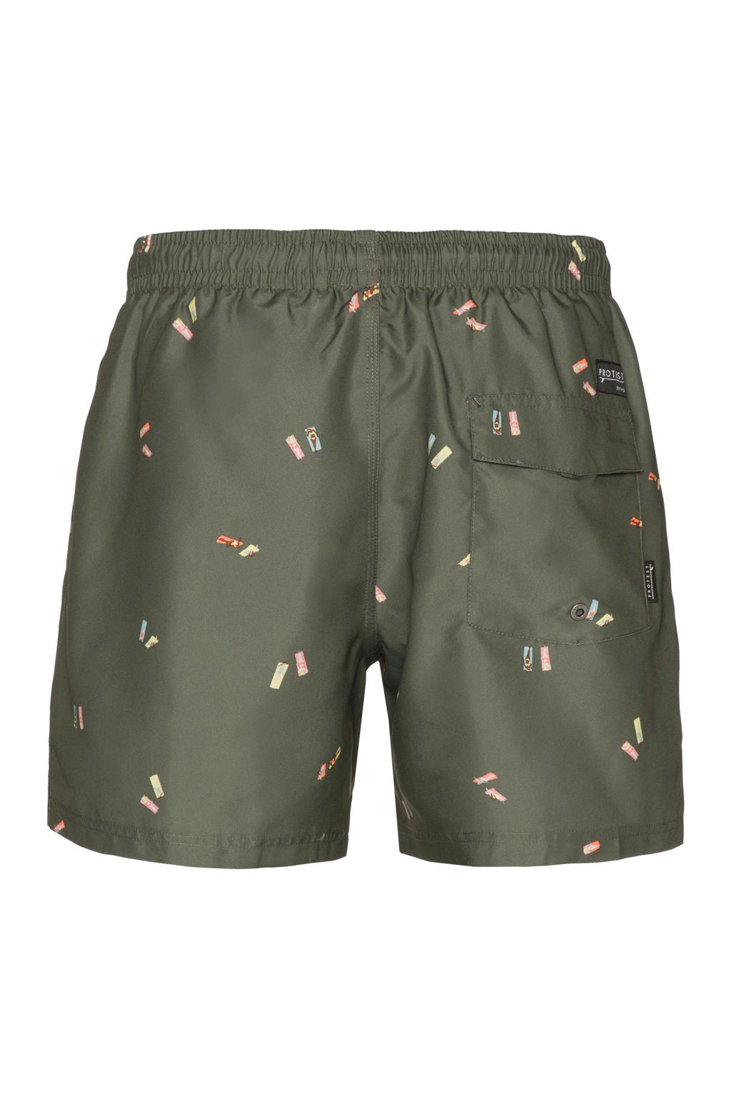 Protest zwemshort Sonic met all over print donkergroen | wehkamp