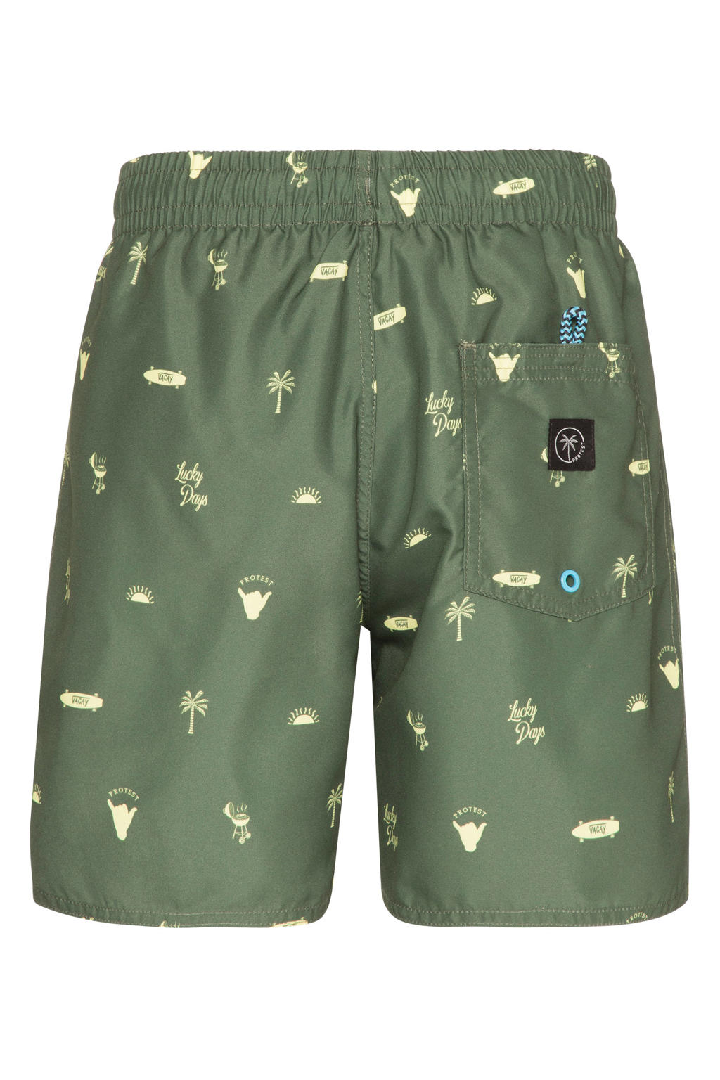 Protest zwemshort Jorn met all over print groen | wehkamp