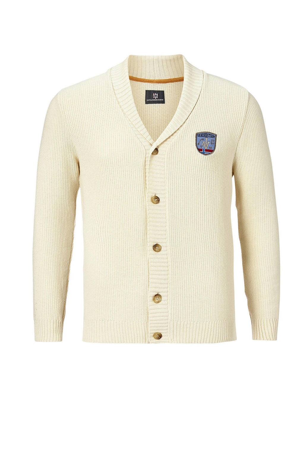 Jan Vanderstorm vest OTTAR met logo Plus Size wit | wehkamp