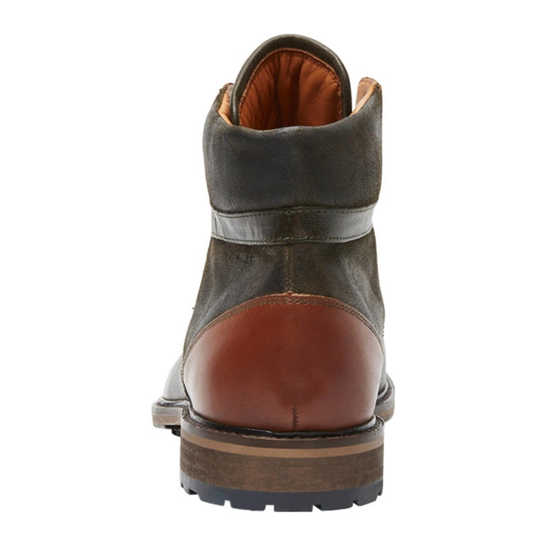Van Lier Henry leren veterboots groen | wehkamp