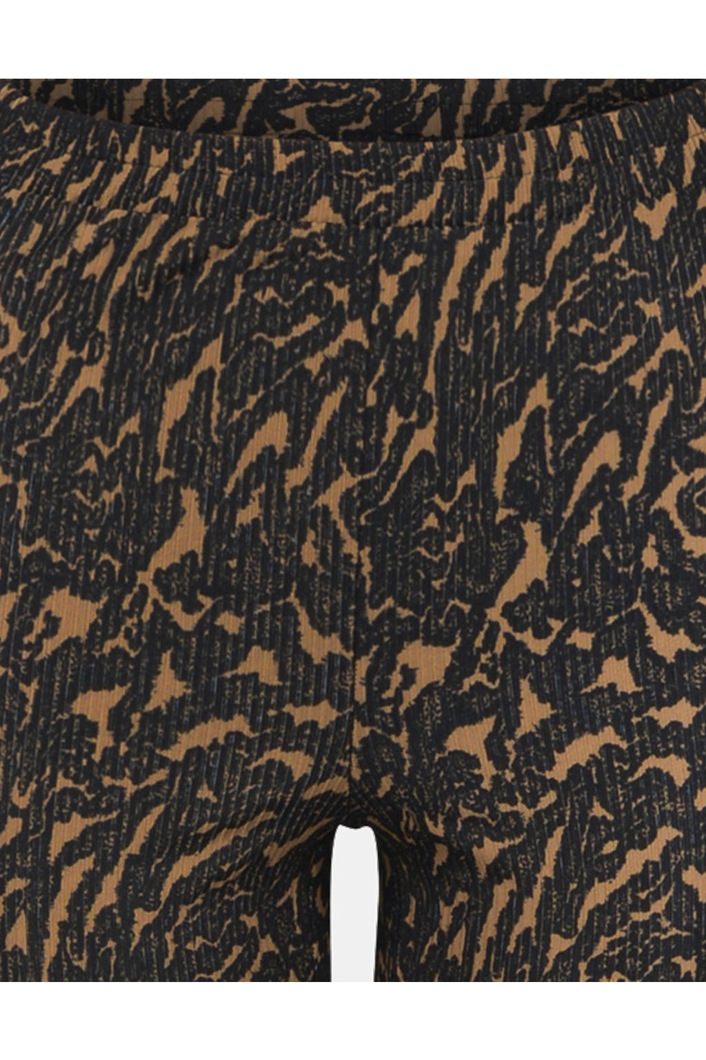 Shoeby flared broek Rib bruin/zwart | wehkamp