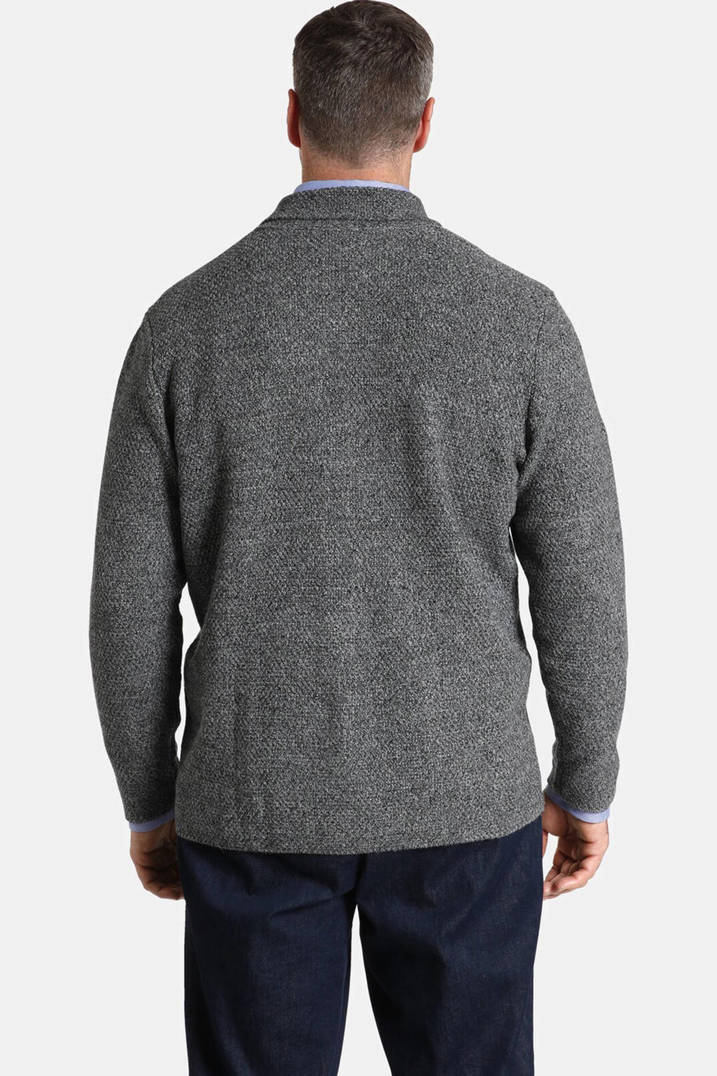 Charles Colby colbert Plus Size Earl James met wol donkergrijs melange | wehkamp