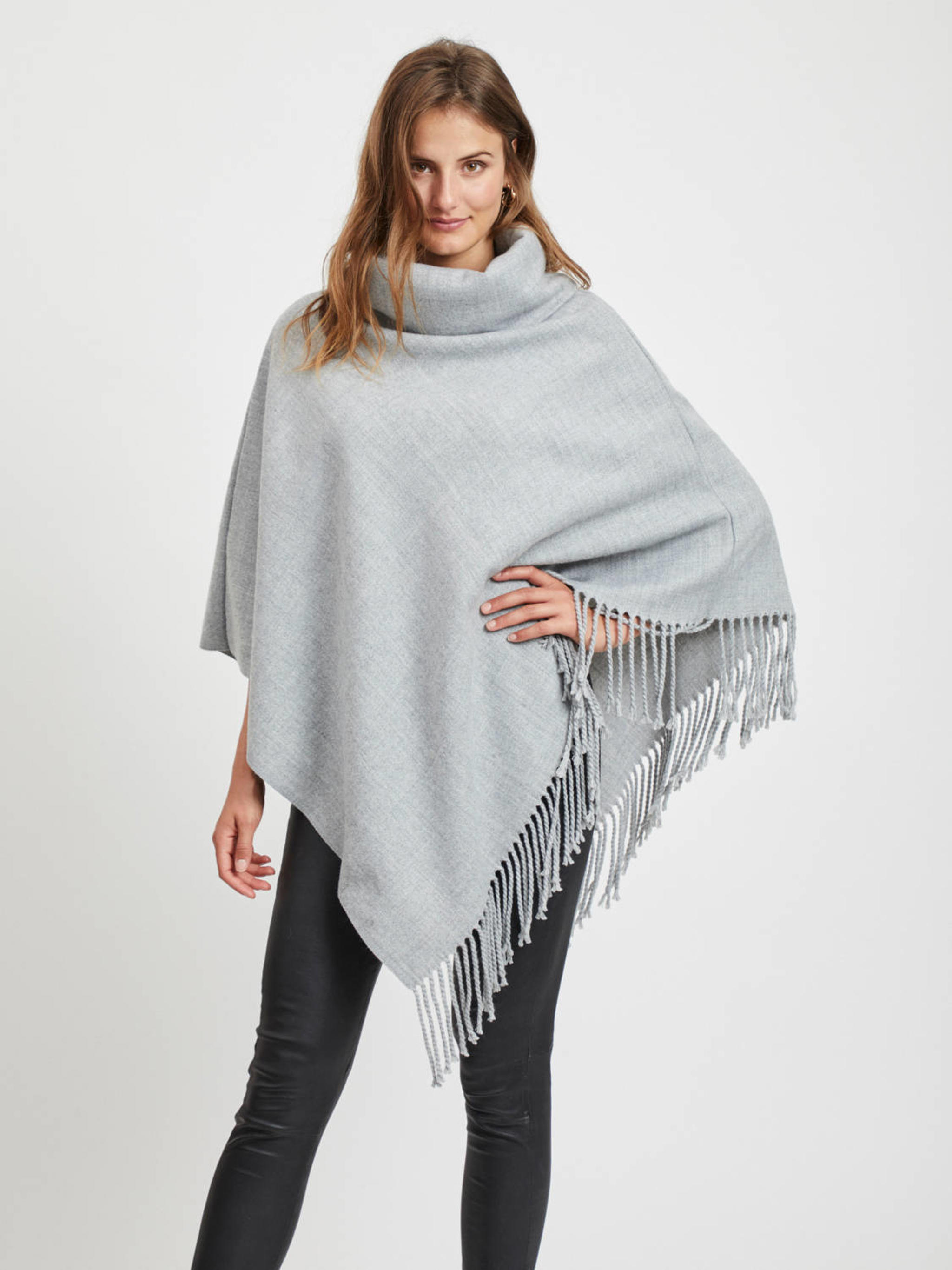 OBJECT wollen poncho Marilyn grijs melange | wehkamp