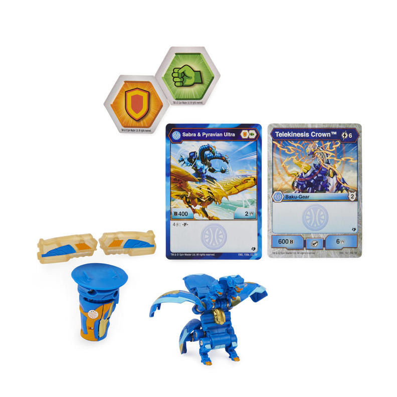 Bakugan Starter 3 Pack Ultra, Fused Sabra x Pyravian met ...
