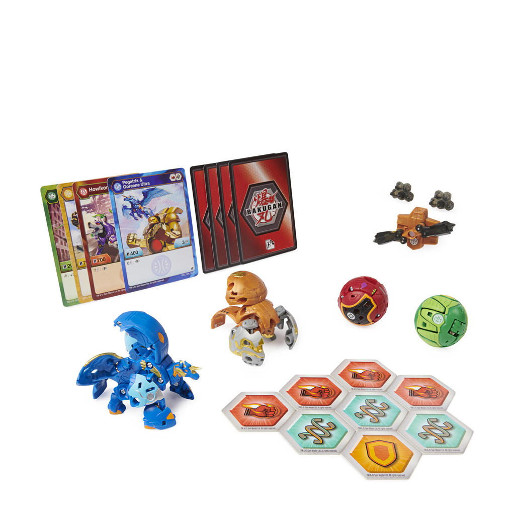Bakugan Starter 4 Pack Tretorous Ultra met Baku-Gear en Fused Pegatrix x Goreene Ultra | wehkamp