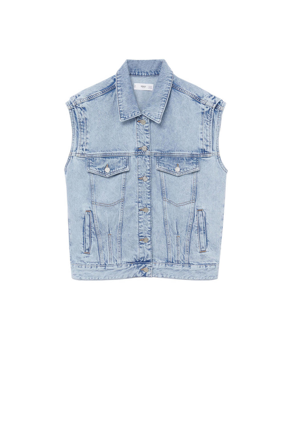 Mango gilet light blue | wehkamp