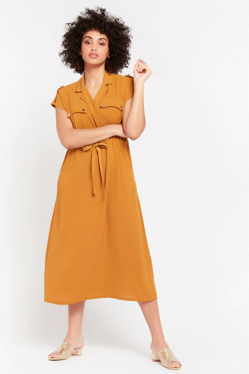 LOLALIZA jurk oranje | wehkamp