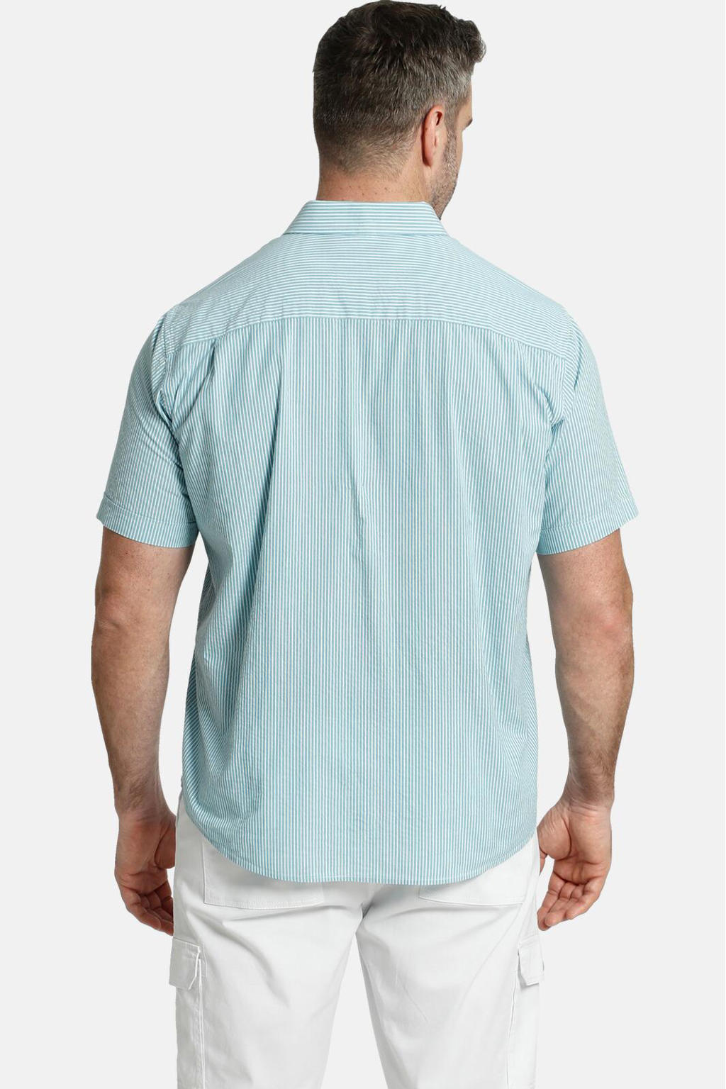 Charles Colby gestreept loose fit overhemd DUKE XERUS Plus Size ...