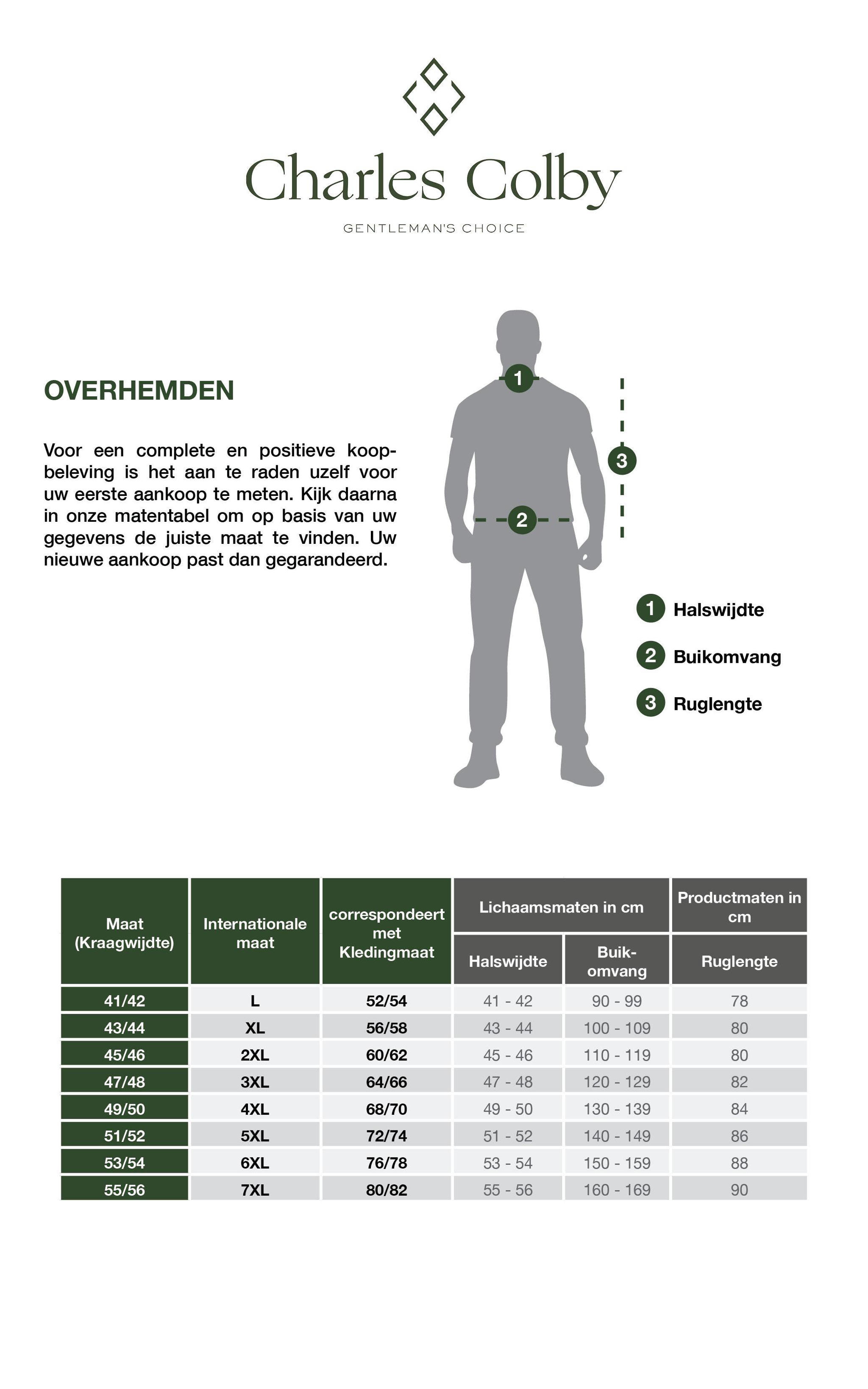 Charles Colby gestreept loose fit overhemd DUKE XERUS Plus Size ...