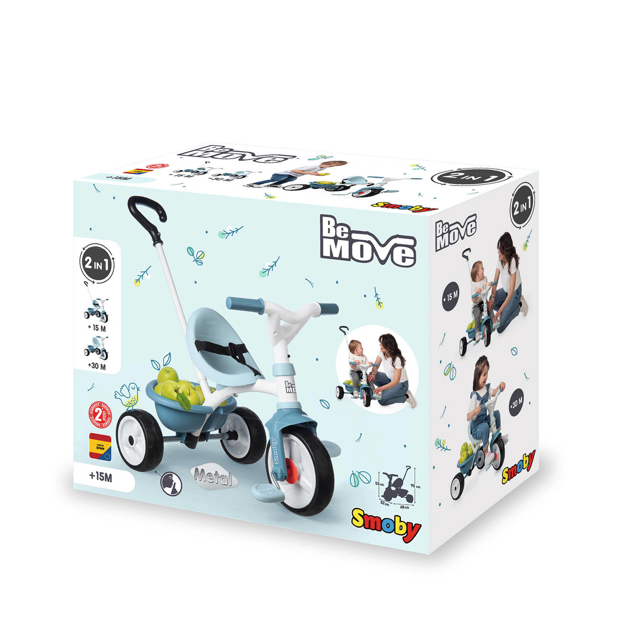 Smoby Driewieler Be Move Blauw | wehkamp