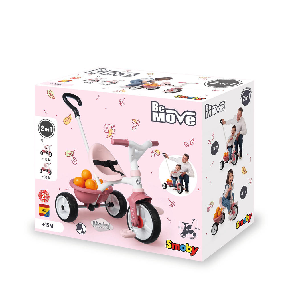 Smoby Driewieler Be Move Roze | wehkamp