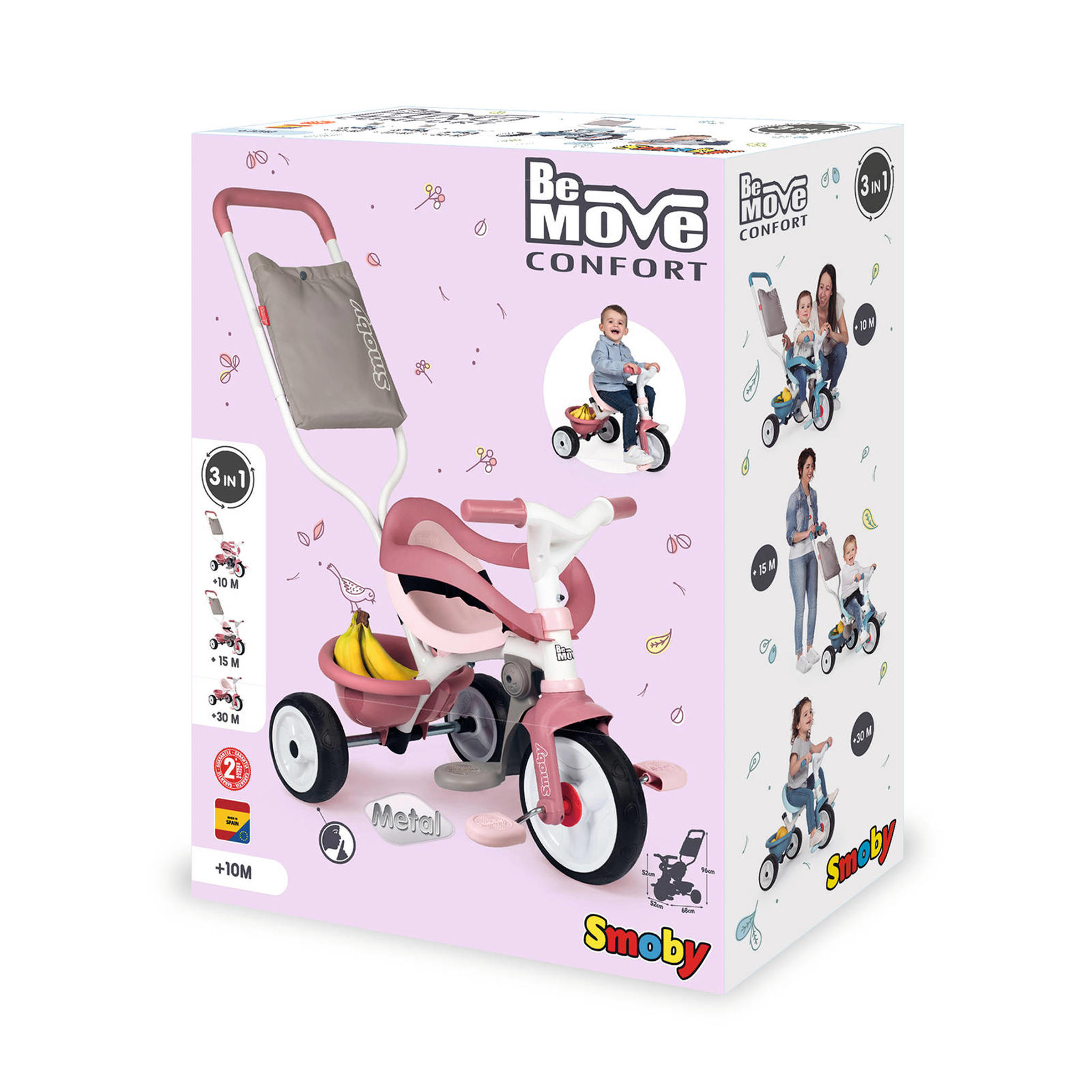 Smoby driewieler Be Move Comfort Roze | wehkamp