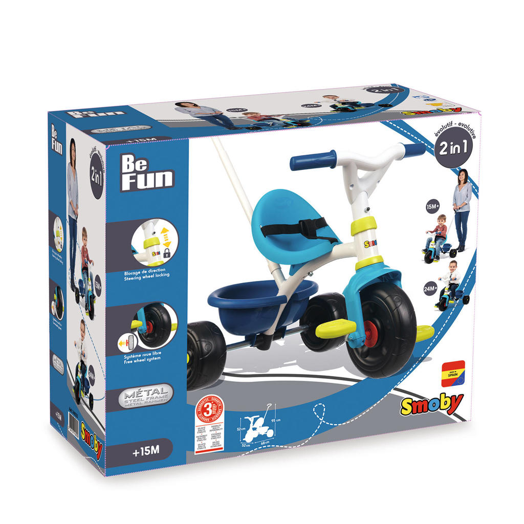 Smoby driewieler Be Fun Blauw | wehkamp