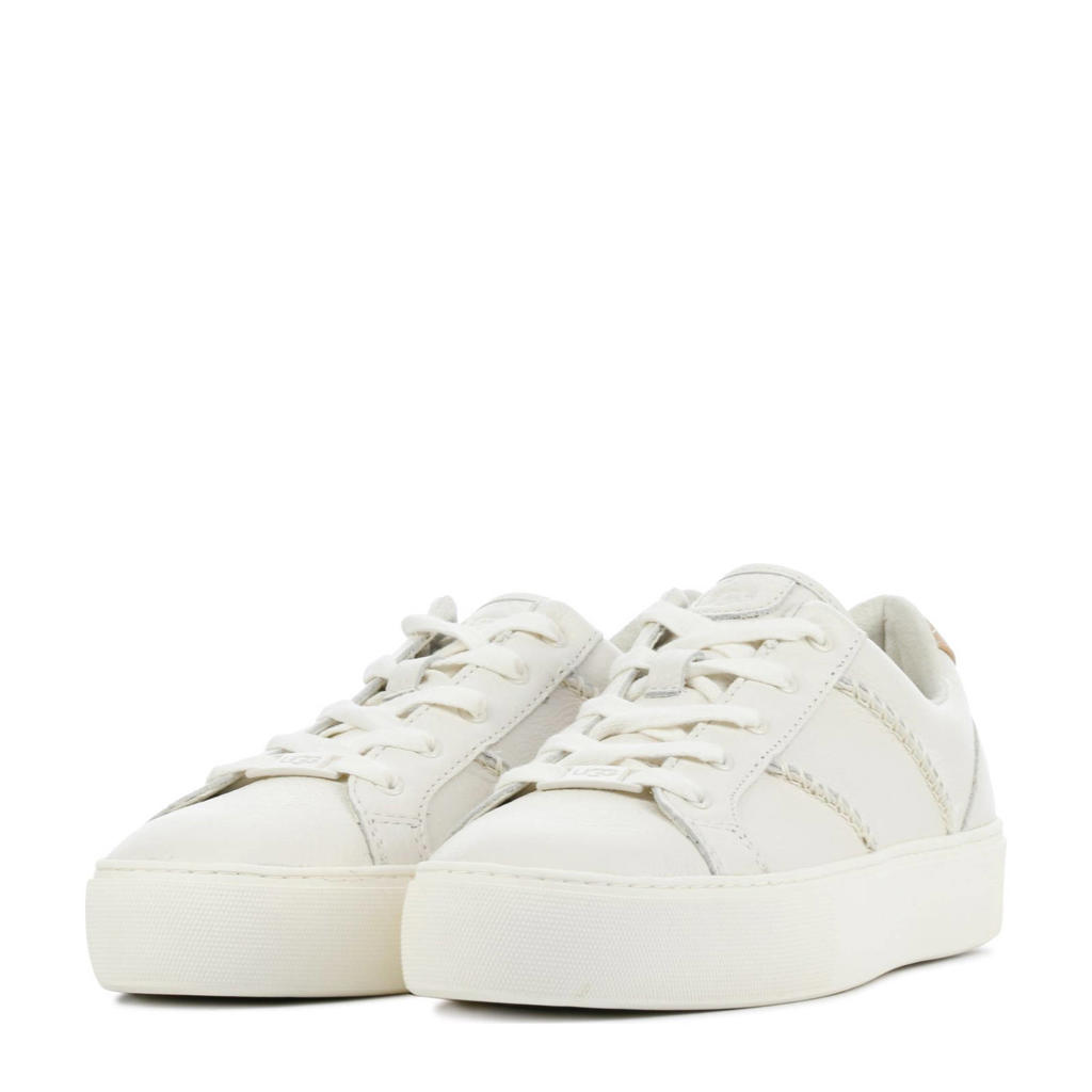 UGG Dinale 1121572 leren sneakers off white | wehkamp