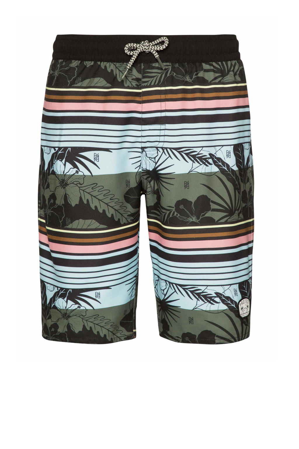 Protest zwemshort Reese olijfgroen/lichtblauw | wehkamp