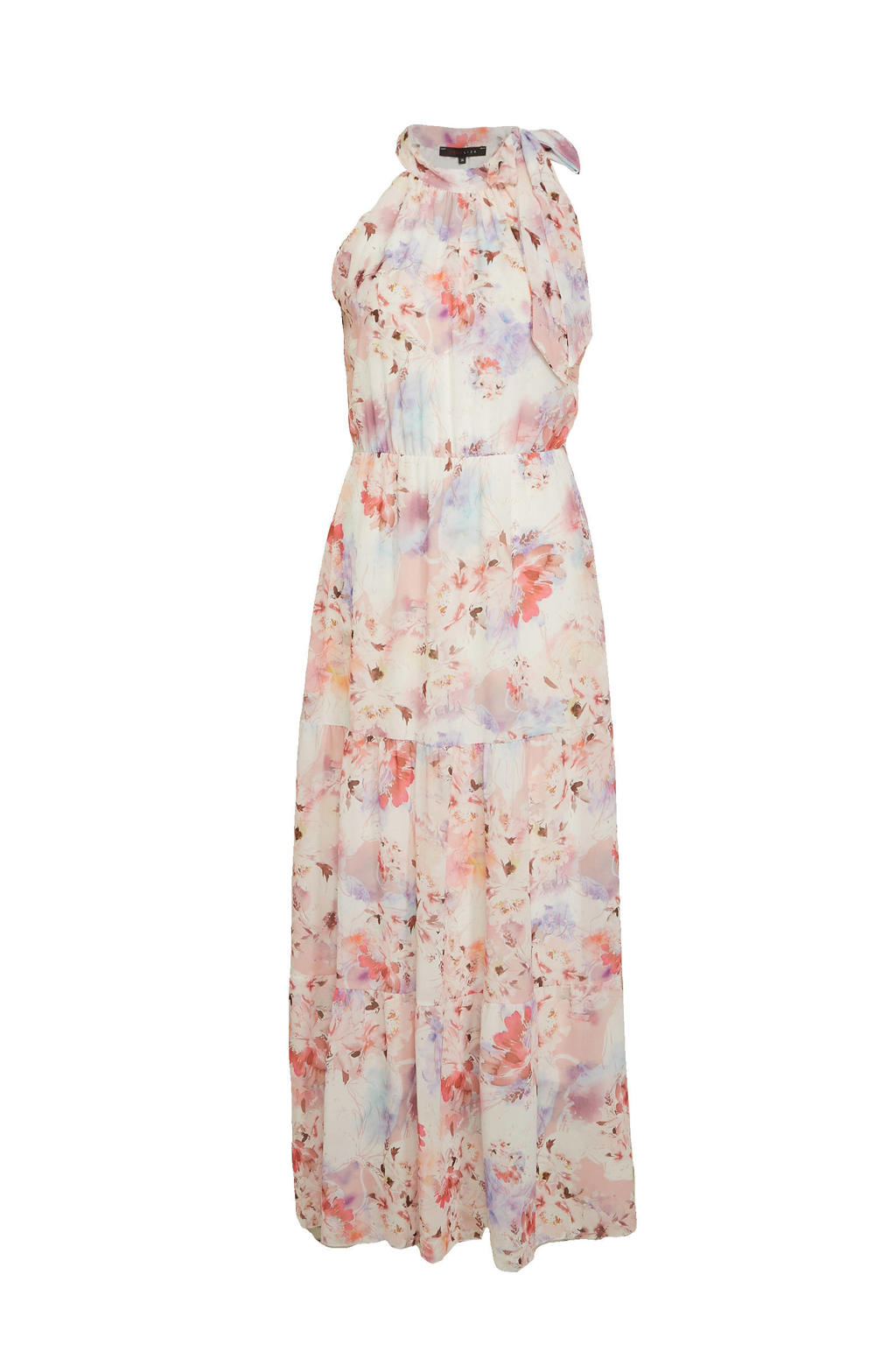 LOLALIZA halter maxi jurk met all over print roze | wehkamp