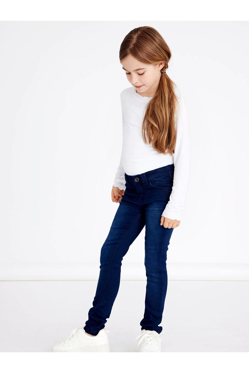 NAME IT KIDS skinny jeans NKFPOLLY dark denim | wehkamp